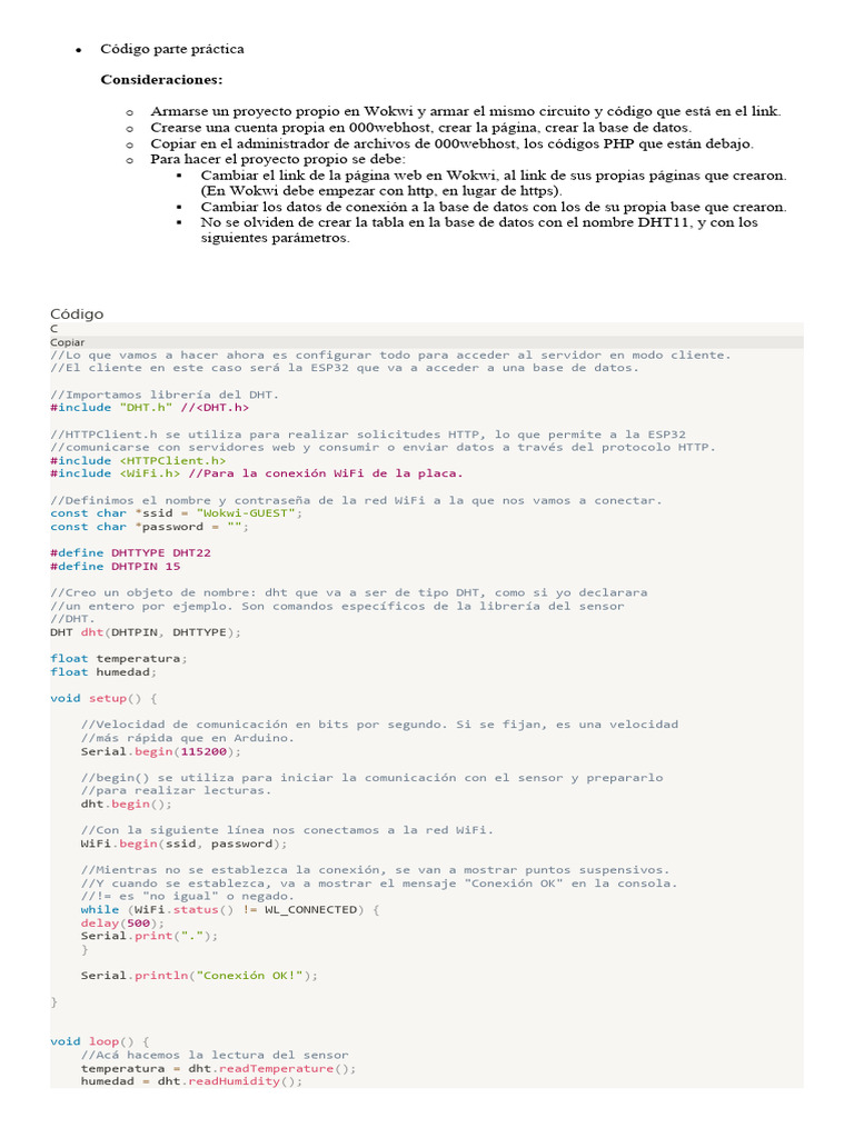 Código Parte Práctica | PDF | Redes | Internet y web