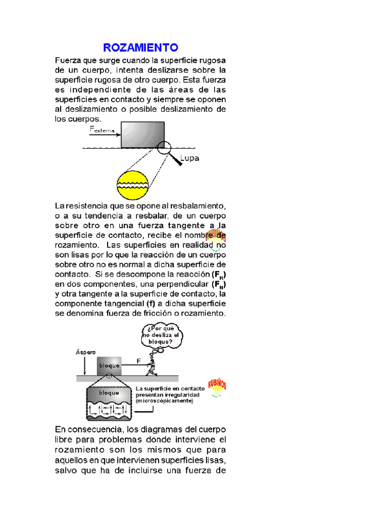 Rozamiento Parte 1 | PDF