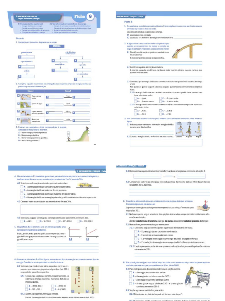 Ficha 9 Caderno de Atividades | PDF