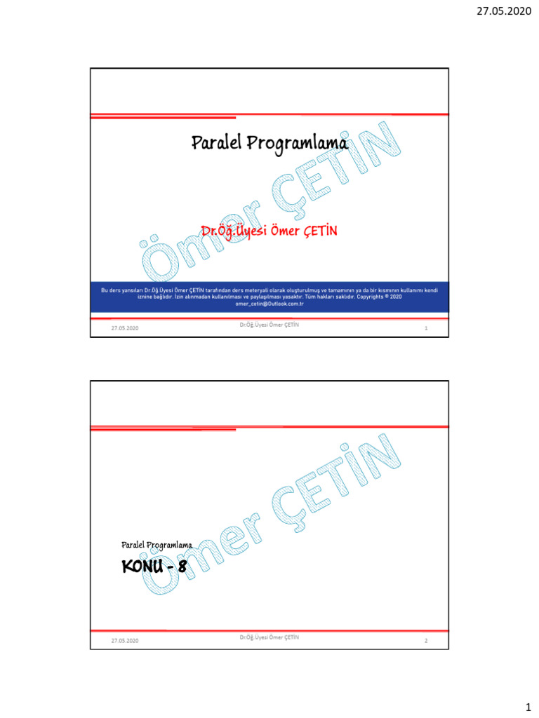 PARALEL PROGRAMLAMA | PDF