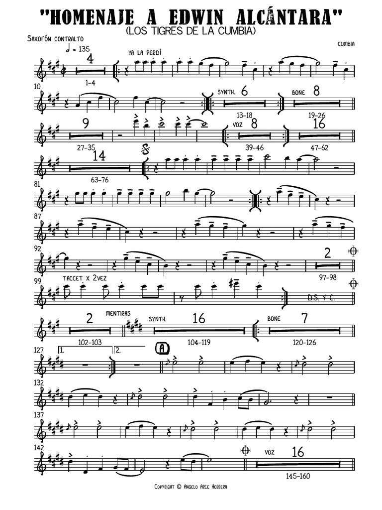 Homenaje A Edwin Alcántara - Sax (Suple 2tp) | PDF