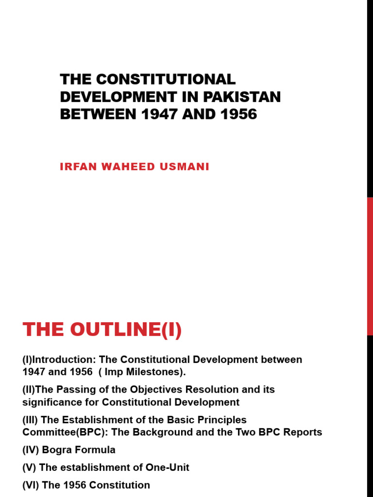 Constitutional Development Between 1947and 1946 | PDF | Pakistan ...