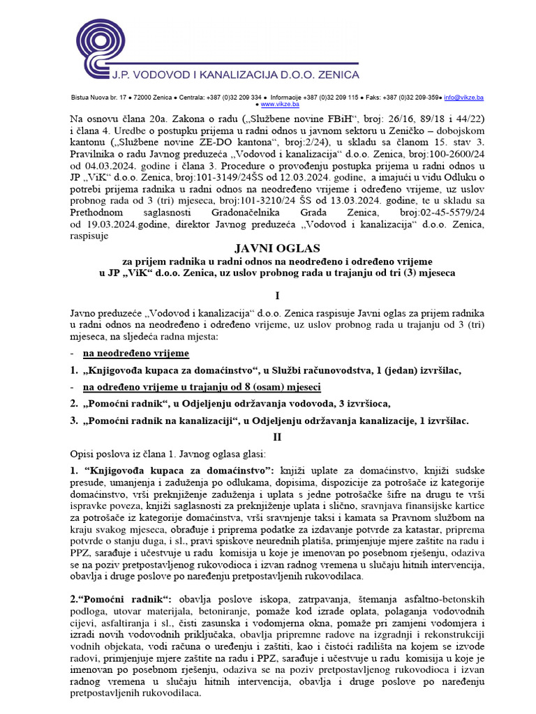 Tekst JAVNOG OGLASA | PDF