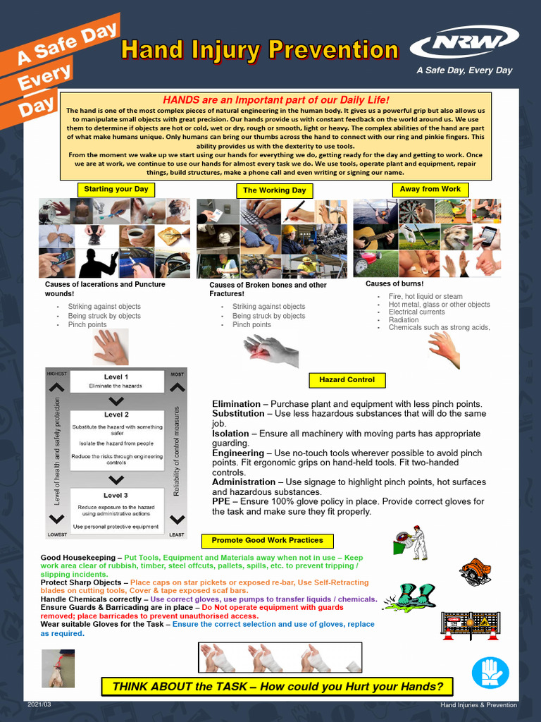 Hand Injury Prevention Strategies | PDF | Hand | Glove
