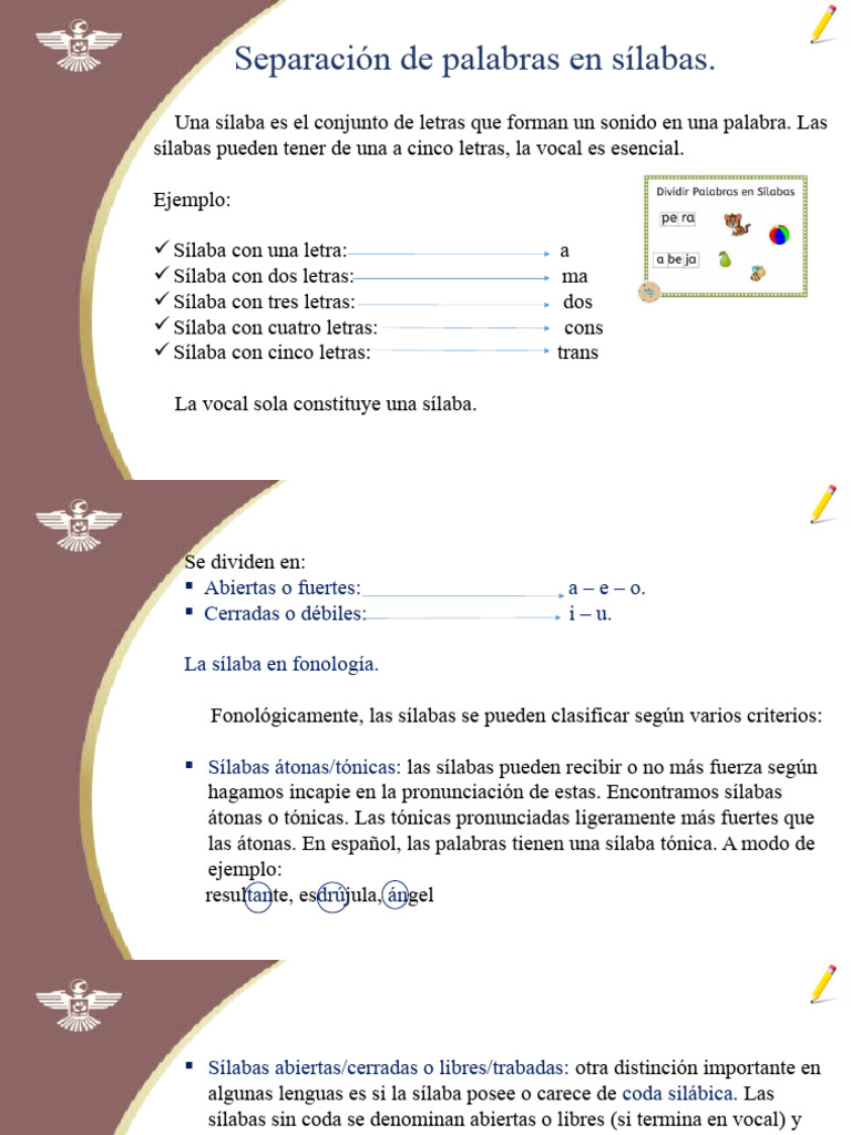Reglas de Diptongo, Hiato y Triptongo | PDF | Sílaba | Voz humana