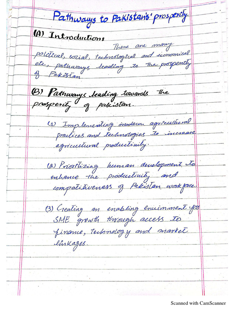 Outline Pakistan Pathway To Prosperity | PDF