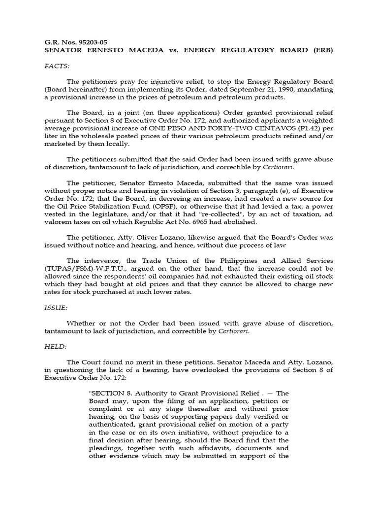 2 Maceda V ERB | PDF | Ex Parte | Common Law