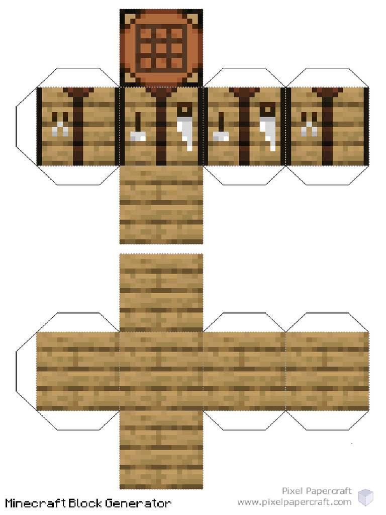 Minecraft Block Crafting Table | PDF