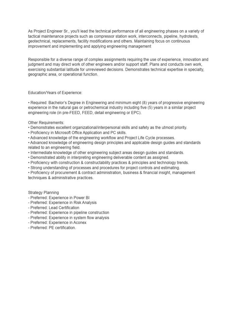 Project Engineering | PDF