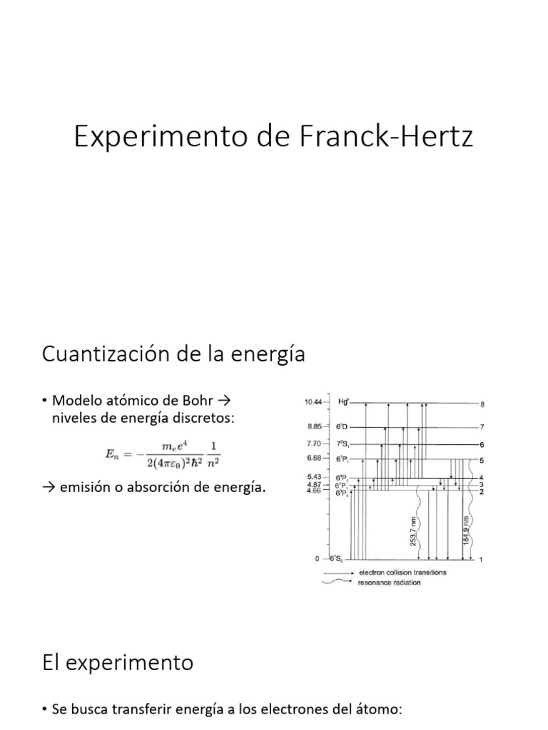 Experimento de Franck-Hertz | PDF | Electromagnetismo | Ciencias fisicas
