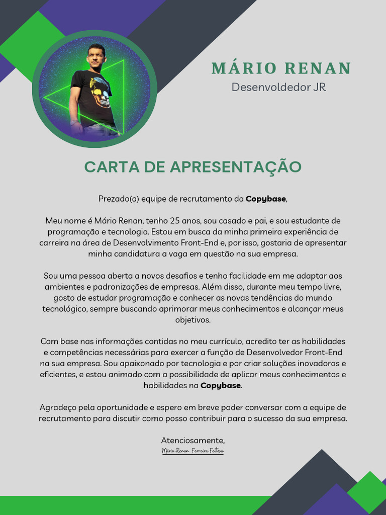 Curriculo Front-END JR Copybase | Download grátis PDF | Recrutamento ... Curriculo Front-END JR Copybase | Download grátis PDF | Recrutamento ...