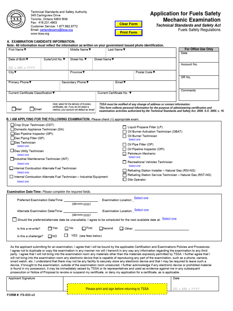 BPV FS Fuels Safety Mechanic Examination Form 33 v3 | PDF | Cheque ...