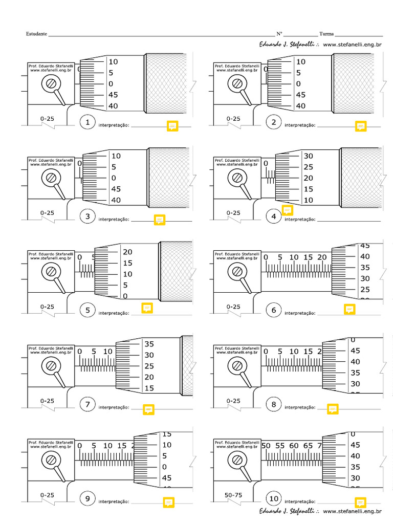 Ejercicio micrometro | PDF