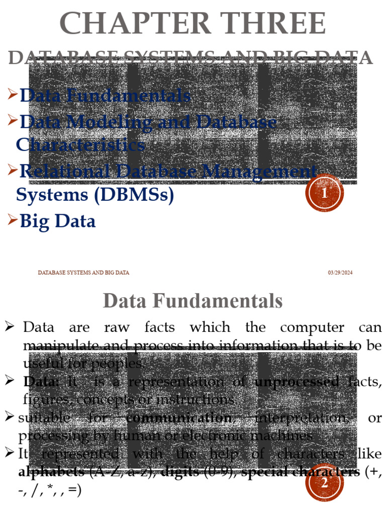 Chapter 3 Database Systems and Big Data | PDF | Databases | Relational Database
