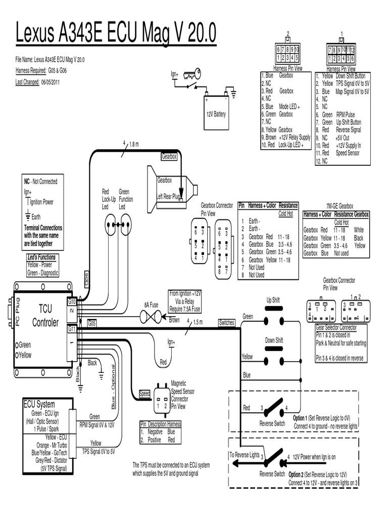 Lexus A343E ECU Mag V 20.0 | PDF | Electrical Engineering ...