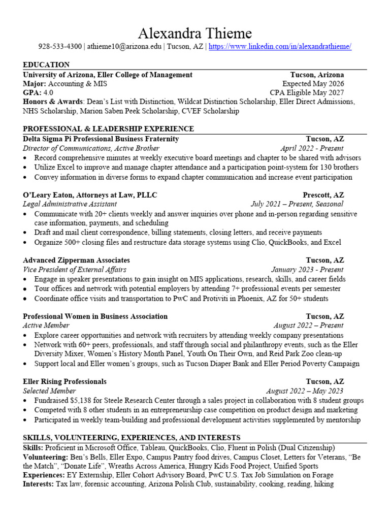 Alexandra Thieme Resume s24 | PDF