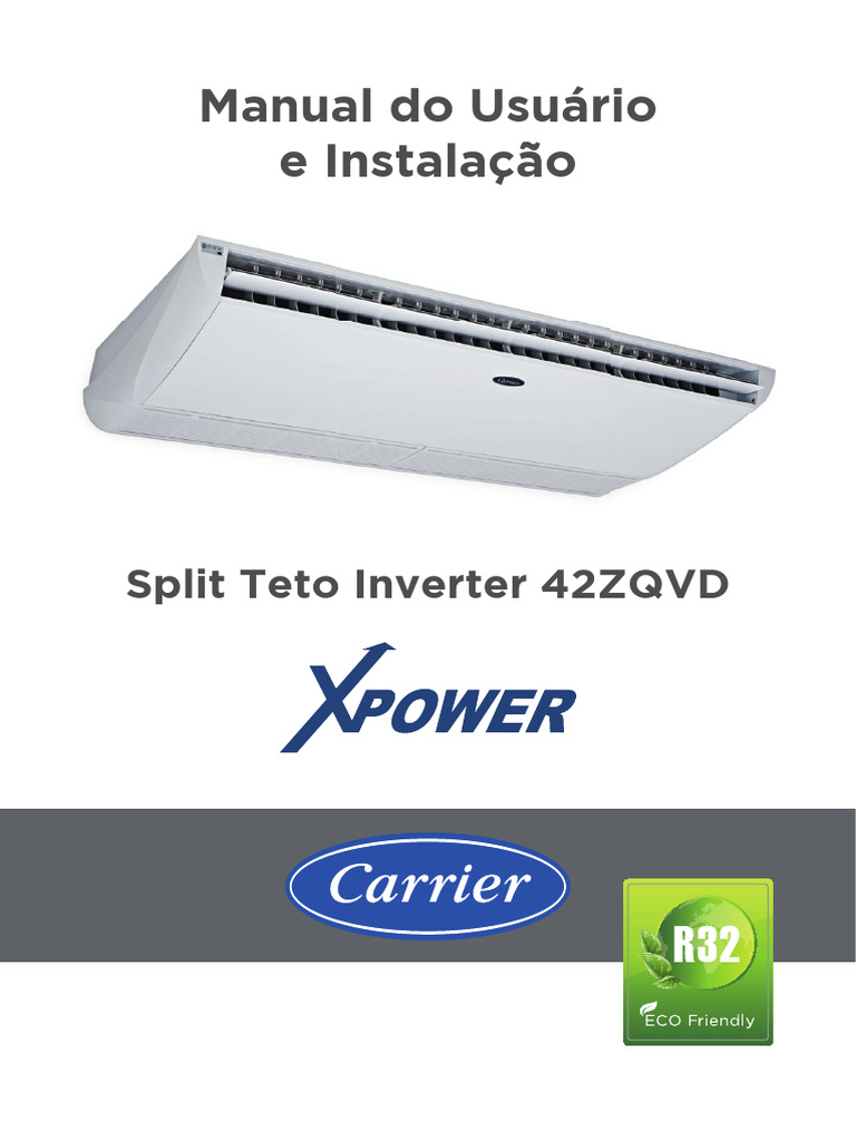 Manual do Usuário Split Teto Inverter 42ZQVD | PDF | Diodo emissor de ...