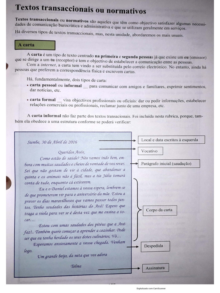 Carta - Tipos e Estrutura | PDF