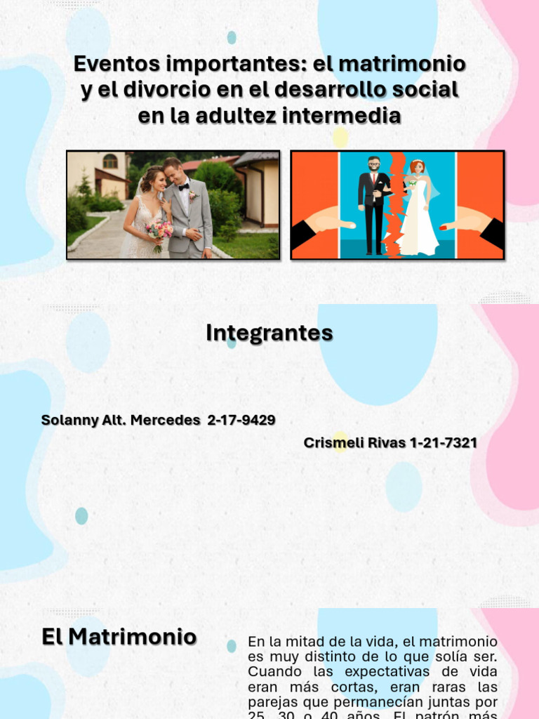 Matrimonio y divorcio en la adultez media | PDF | Adultos | Divorcio