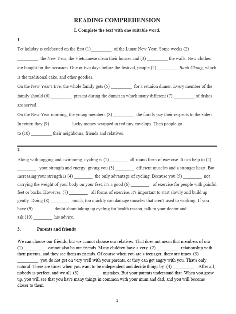 Reading Comprehension | PDF | Wiki