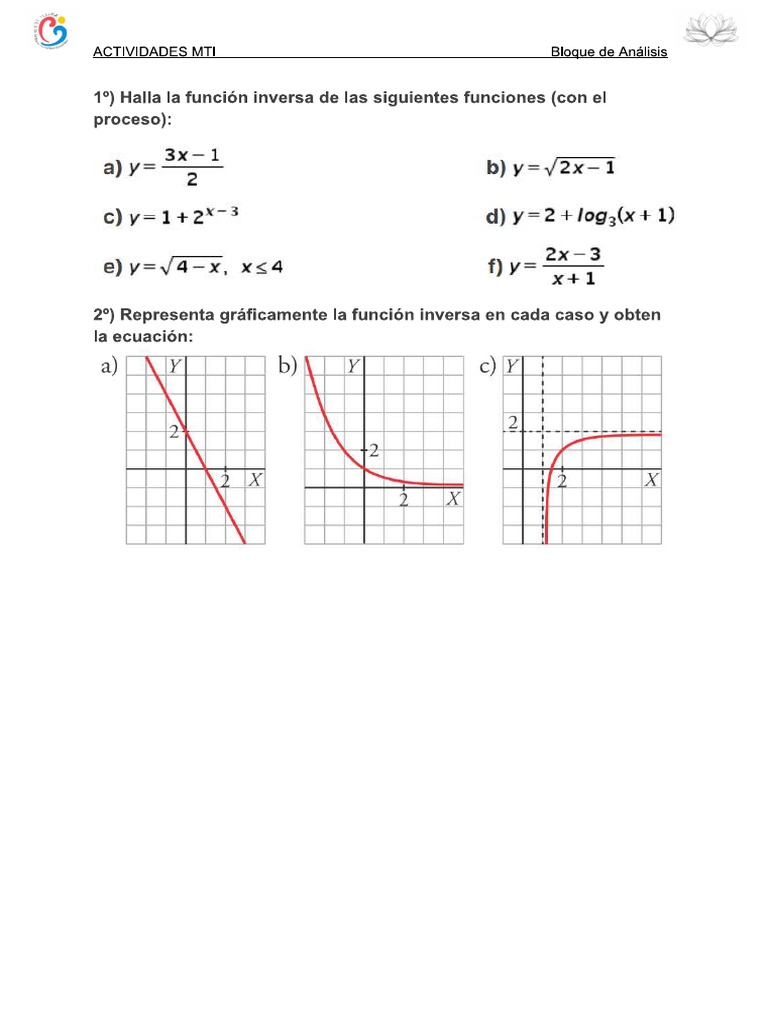 MTI03b Funciones Inversas | PDF