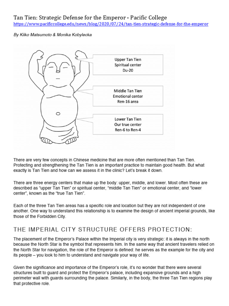 Understanding Tan Tien in Chinese Medicine | PDF | Clinical Medicine ...
