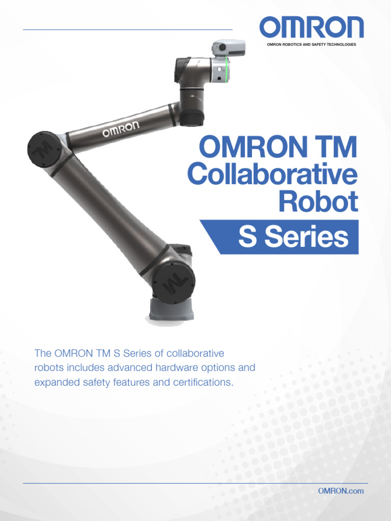 I892 Omron TM Collaborative Robot - S Series Brochure en | PDF | Robot | Robotics
