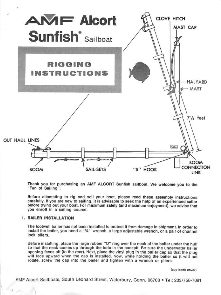 Sunfish Rigging Alcort | PDF