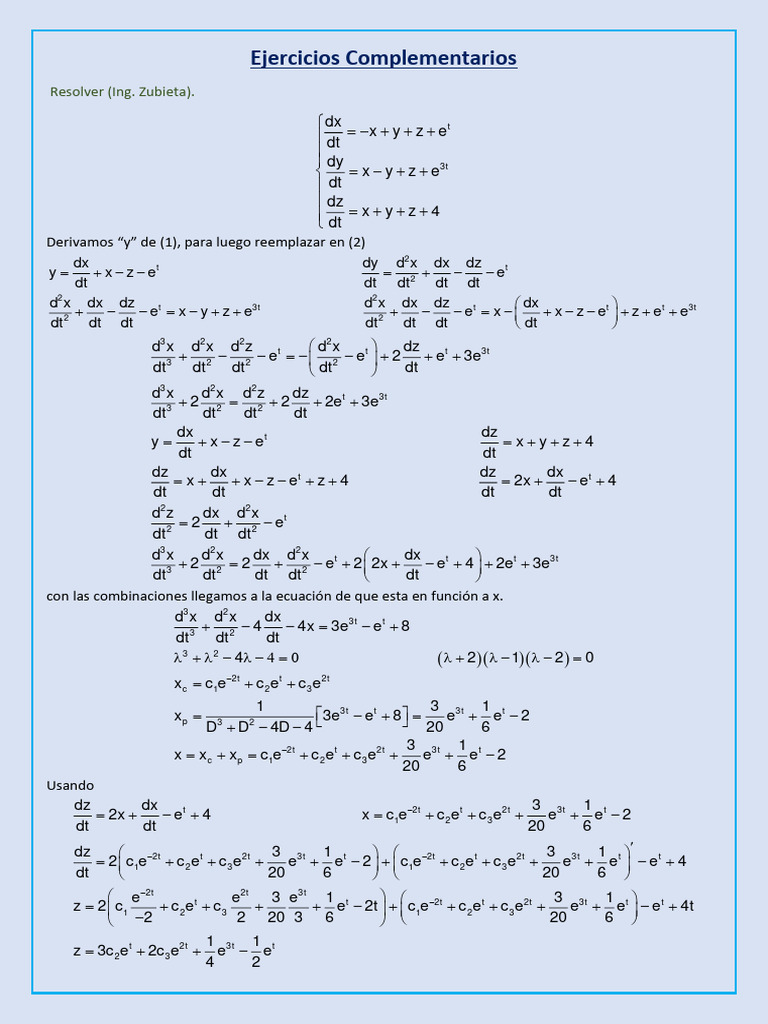 Ejercicios Complementarios 2 | PDF