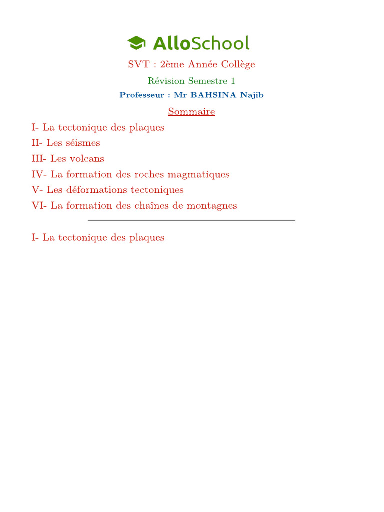 SVT 2ac Revision Semestre 1 4 | PDF