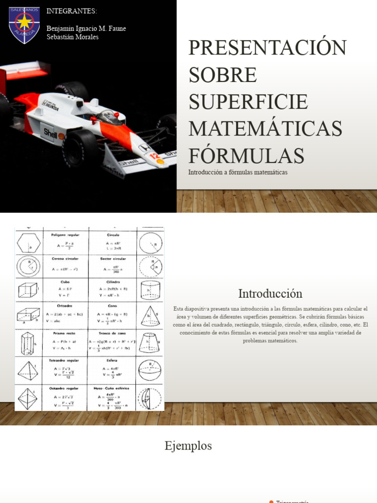 Presentacion de La Superficie | PDF | Fórmula | Matemáticas