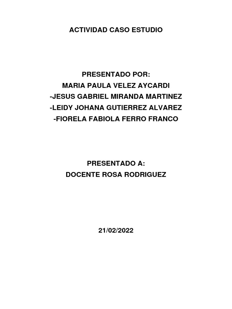 CASO1 | PDF | Business | Economias