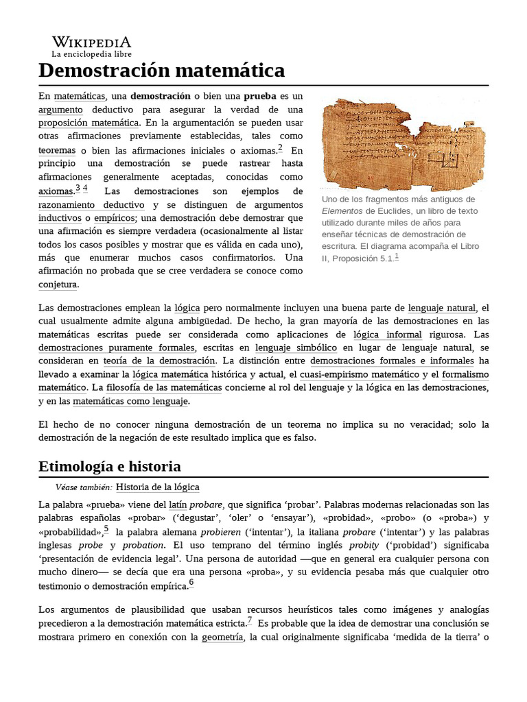 Demostración Matemática | PDF | Teorema | Axioma