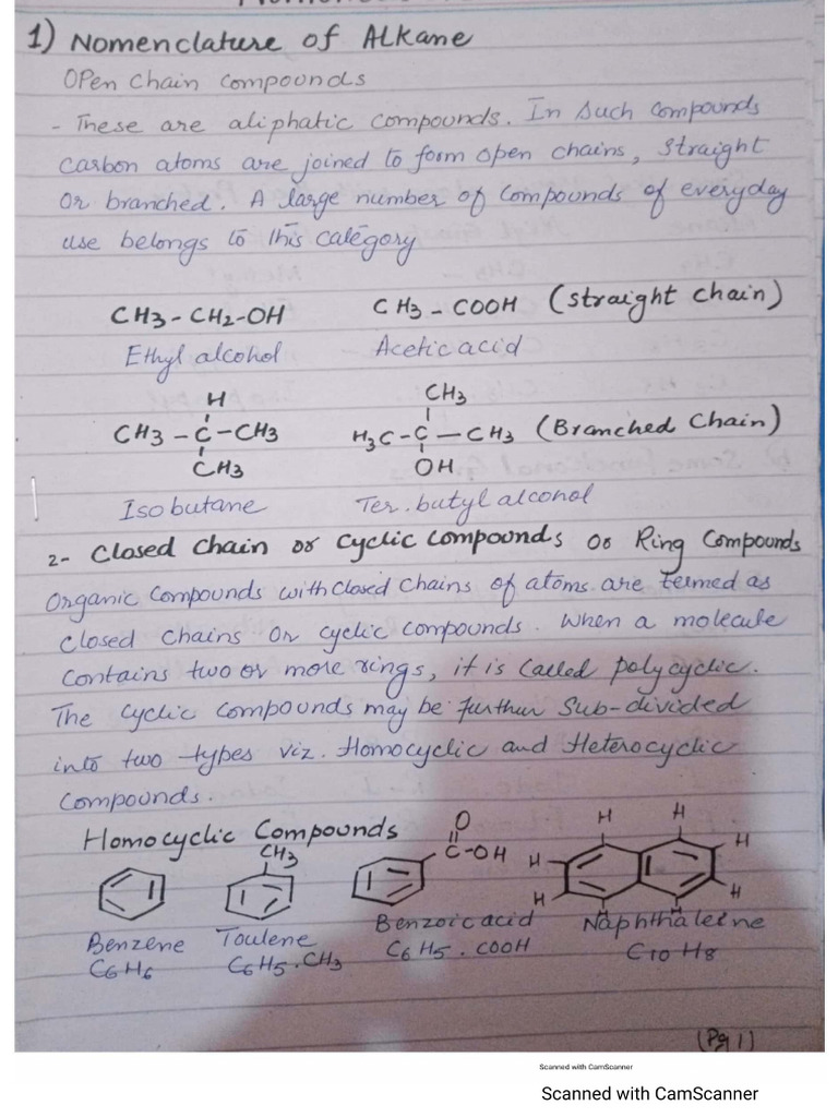 nomenclature of alkane | PDF