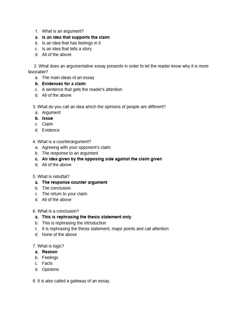 Long Quiz | PDF | Essays