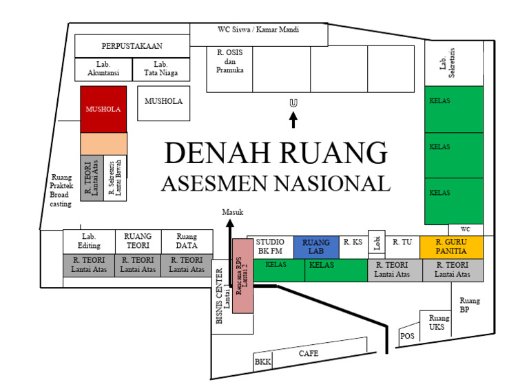 Denah Ruang Ujian Mid Semester | PDF