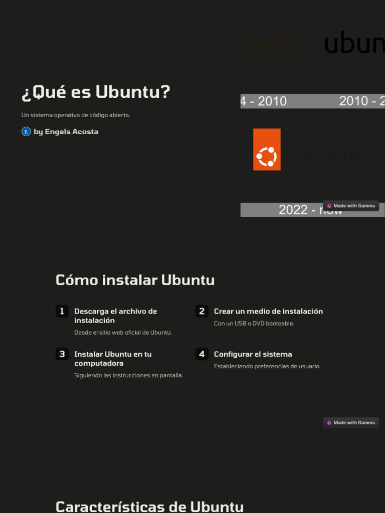 ¿Qué Es Ubuntu?: by Engels Acosta | PDF | Juegos y actividades | Informática
