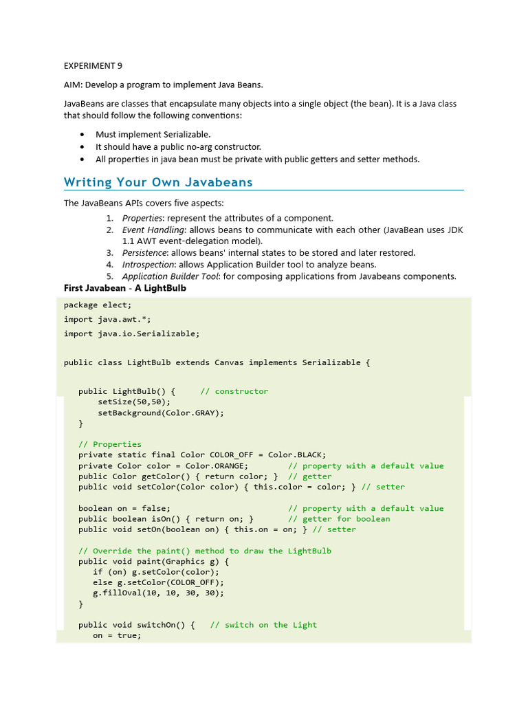Experiment 9 | PDF | Systems Architecture | Object Oriented Programming