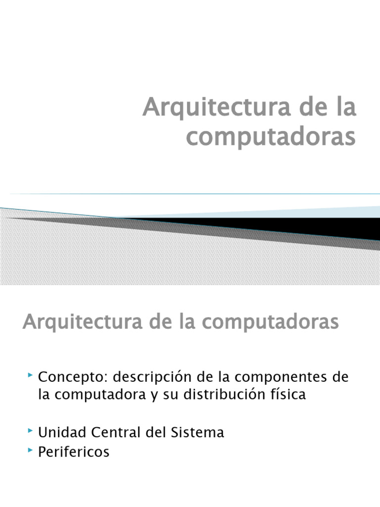 1 - Arquitectura de La Computadoras | PDF | Unidad Central de ...