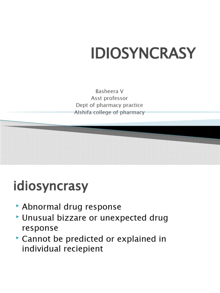 Idiosyncrasy | PDF