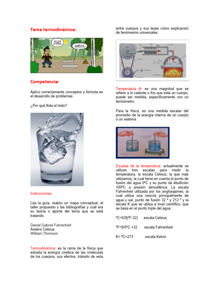 Tema Termodinámica | PDF | Calor | Expansión térmica