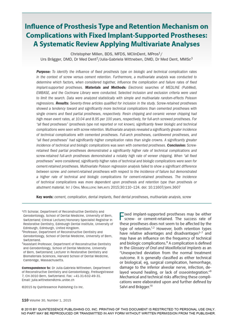 Millen2015 Rev Sys | Download Free PDF | Dental Implant | Dentistry