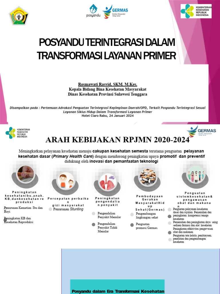 Materi Posyandu Terintegrasi Dalam Transformasi Layanan Primer | PDF