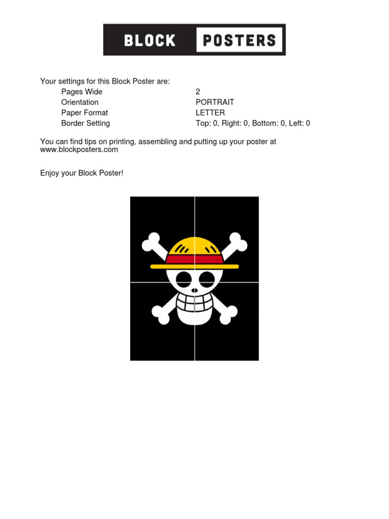 Block Poster Printing Settings Guide | PDF