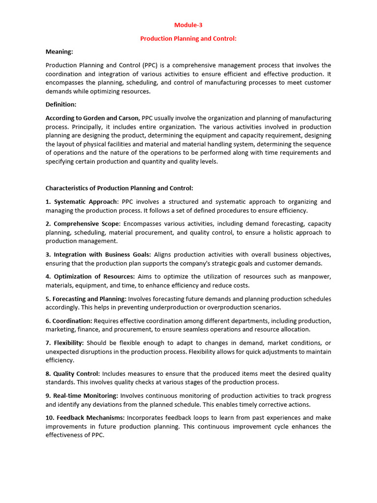 Pom Module - 3 | PDF | Lean Manufacturing | Inventory