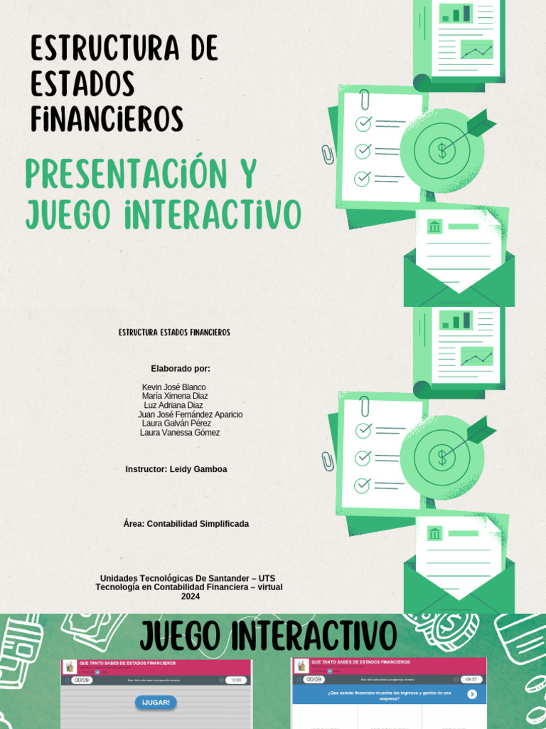 Estructura de Estados Financieros Presentacion Interactiva | PDF | Estado de resultados ...