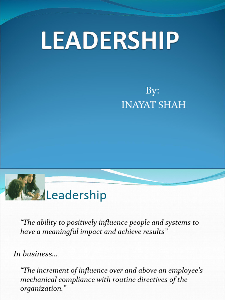 LEADERSHIP | PDF | Leadership | Applied Psychology