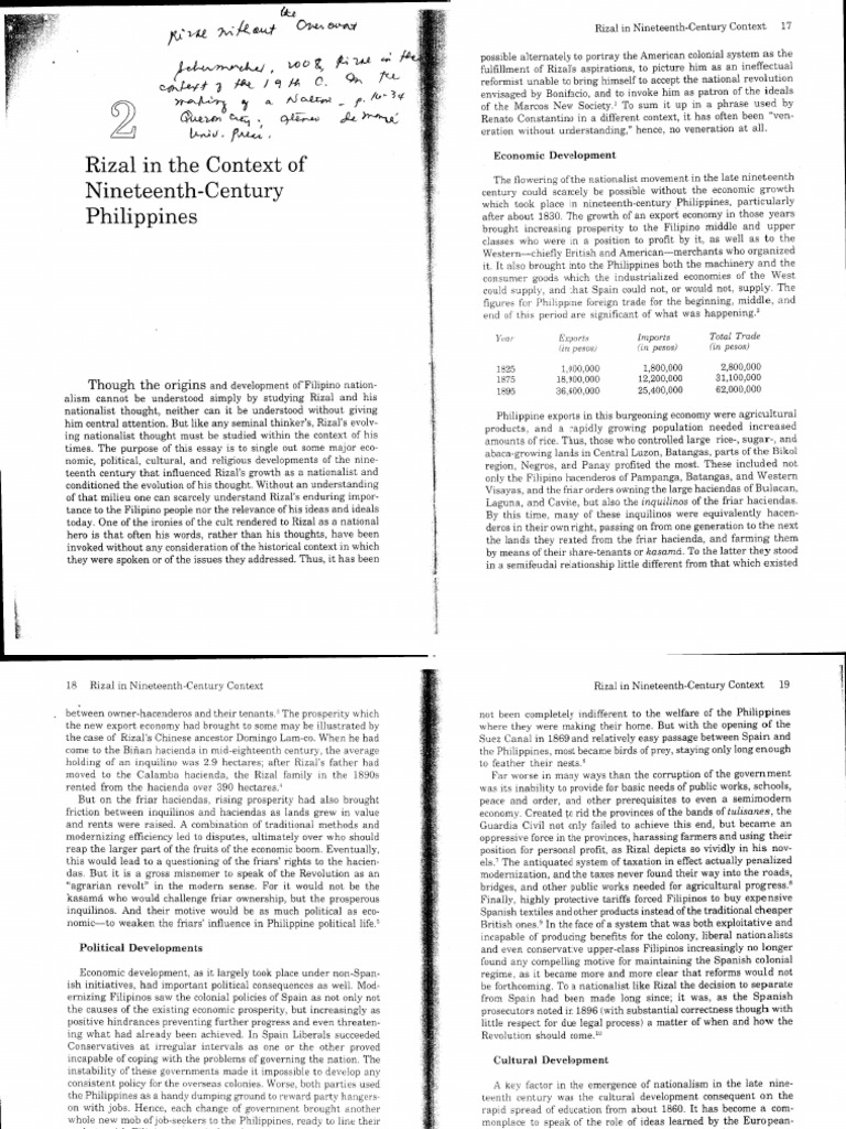 Life, Work and Writings of Jose Rizal | PDF