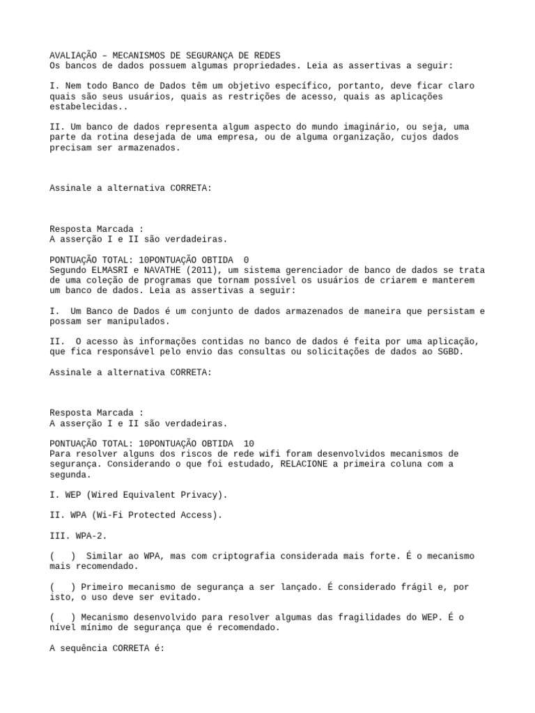Mecanismo de Segurança de Rede | PDF | Bancos de dados | Rede de ... Mecanismo de Segurança de Rede | PDF | Bancos de dados | Rede de ...