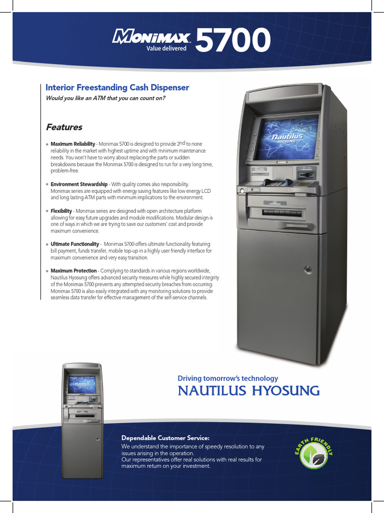 Hyosung Tns Mx5700 490 KG Bts | PDF | Automated Teller Machine | Computing